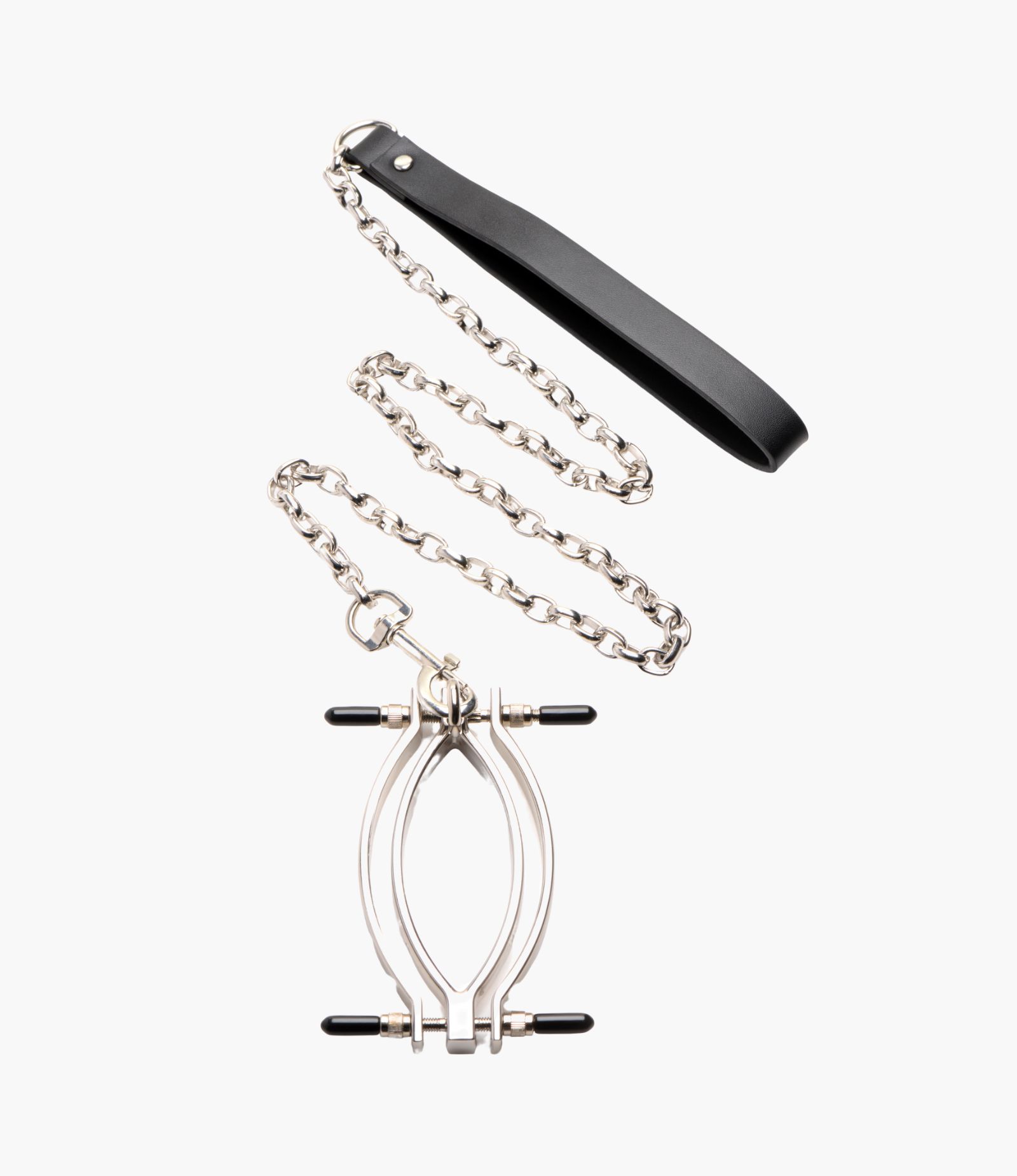Adjustable Labia Clamp with Leash – Iron Clasp & PU Handle for Sensual ...